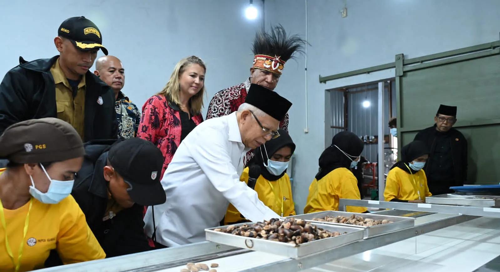 Tinjau Rumah Produksi Pengolahan Pala Tomandin Fakfak, Wapres Dukung ...