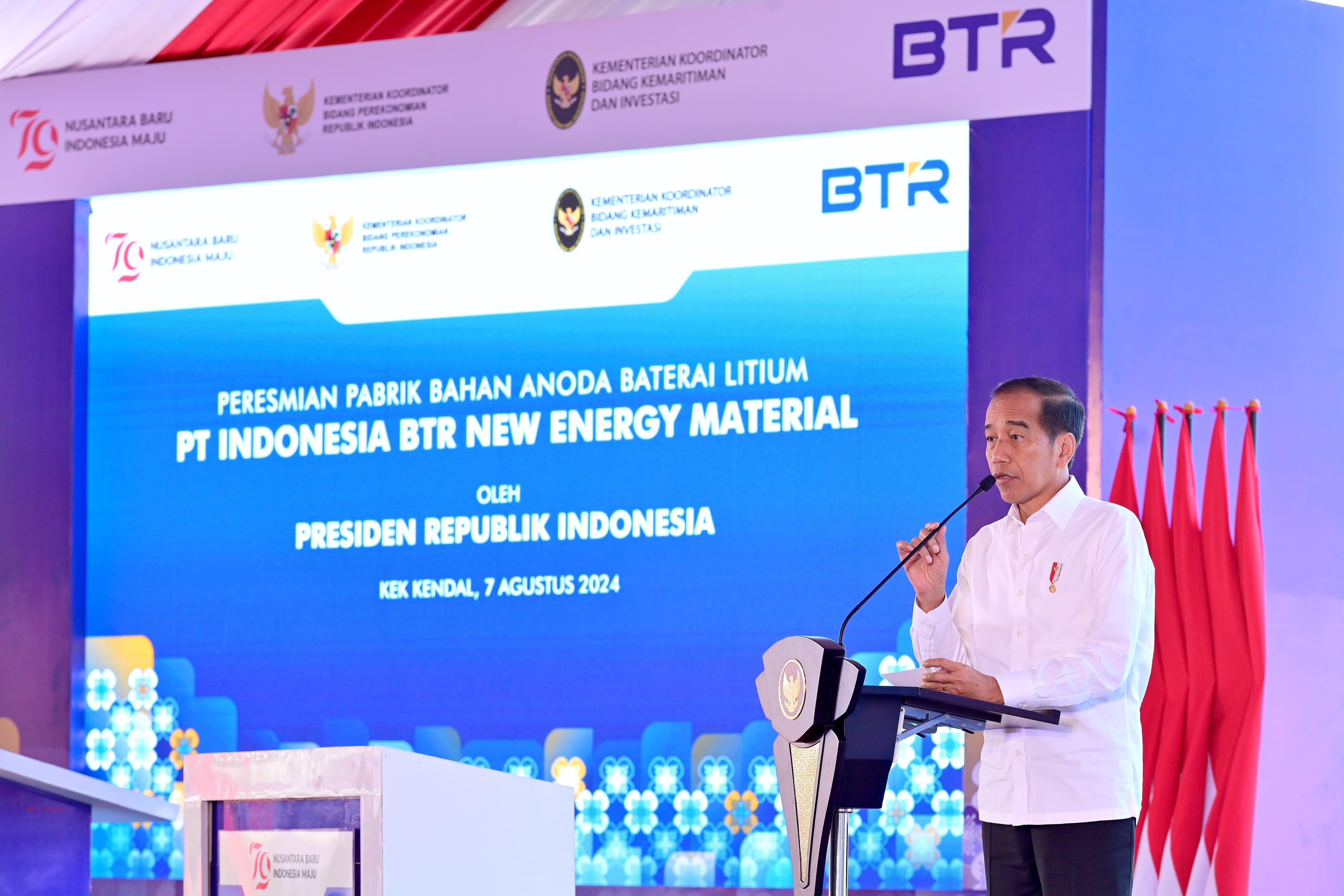Sambutan Presiden Joko Widodo pada Peresmian Pabrik Bahan Anoda Baterai ...