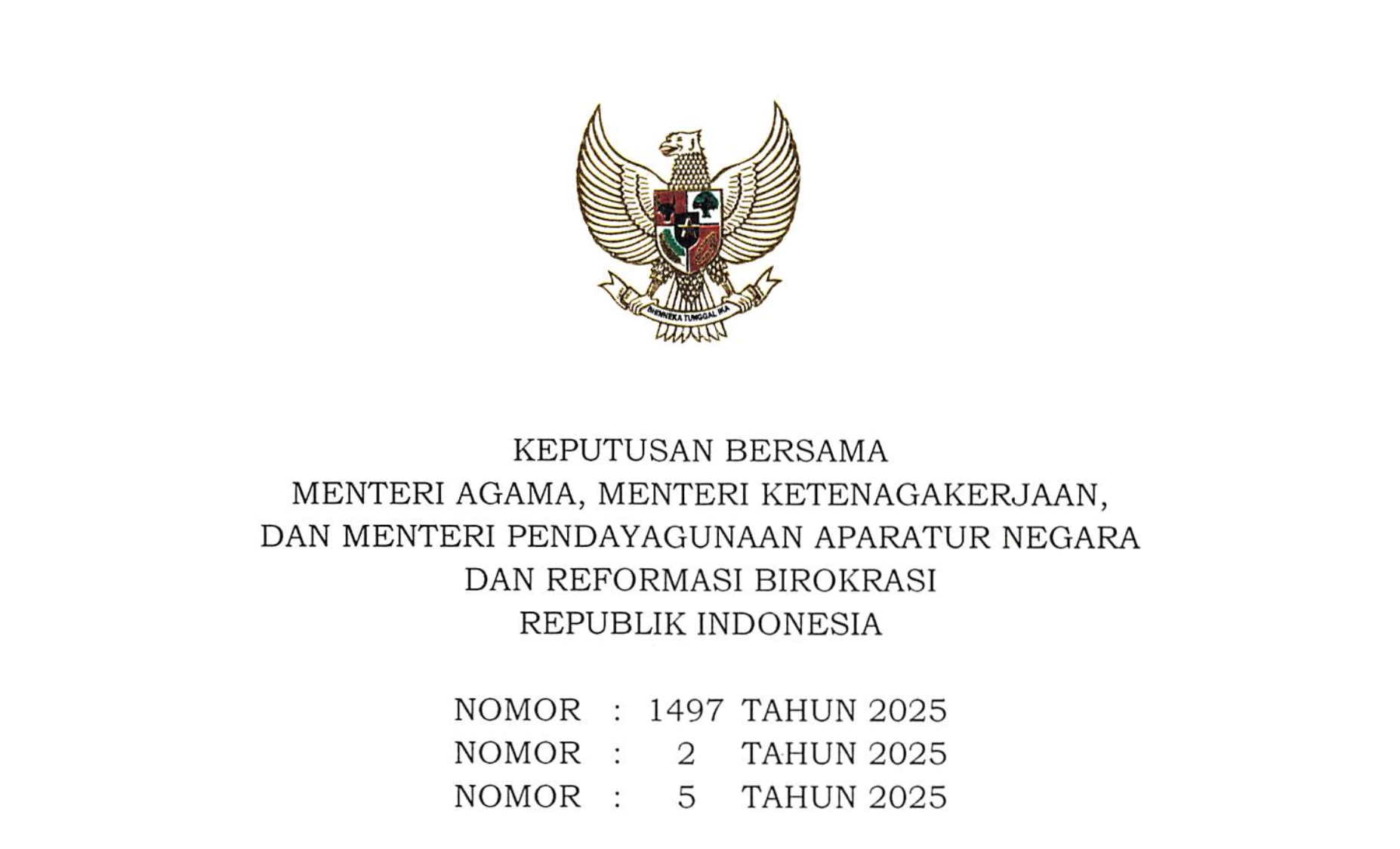 Inilah SKB 3 Menteri Libur Nasional dan Cuti Bersama 2026 | Sekretariat Negara